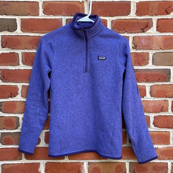 Patagonia | Jackets & Coats | Purple Patagonia Better Sweater Half Zip ...